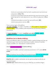 CPT Modifiers Docx MODIFIERS Page1 A Service Or Procedure That Has Both A Professional And