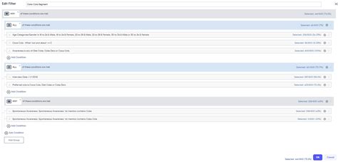 how to create a complicated filter displayr help