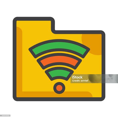 무선 원뿔 아이콘이 있는 폴더입니다 폴더 그림입니다 플랫 벡터 아이콘입니다 아이콘 디자인 요소 Ui 웹 앱에 사용할 수 있습니다