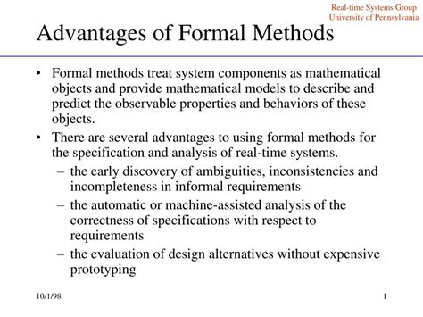 Ppt Advantages Of Formal Methods Powerpoint Presentation Free Download Id 390815