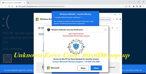 How To Remove Unknown Error Code 0x6d9 Pop Up From Pc Malware Guide