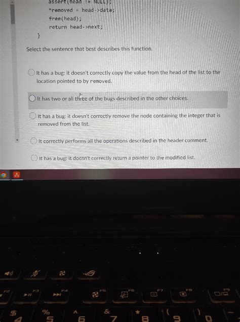 Solved F2 Question 20 1 Point The Nodes In A Singly Linked