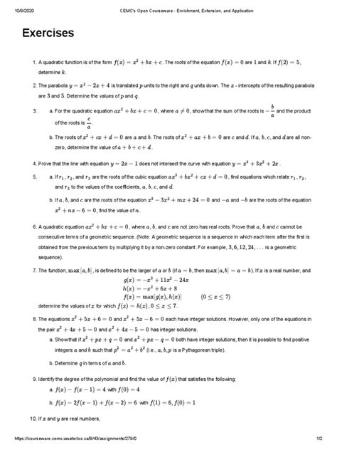 Cemcs Open Courseware Enrichment Extension And Application Pdf
