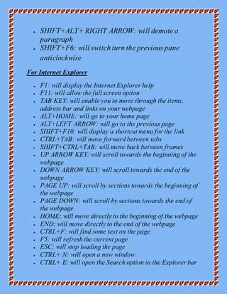 Shortcut Keys Of Windows Operating System And Windows DOCX