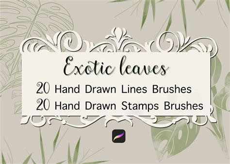 exotic leaves procreate graphic by ella design · creative fabrica