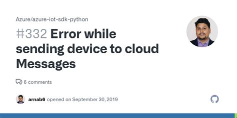 Error While Sending Device To Cloud Messages · Issue 332 · Azureazure