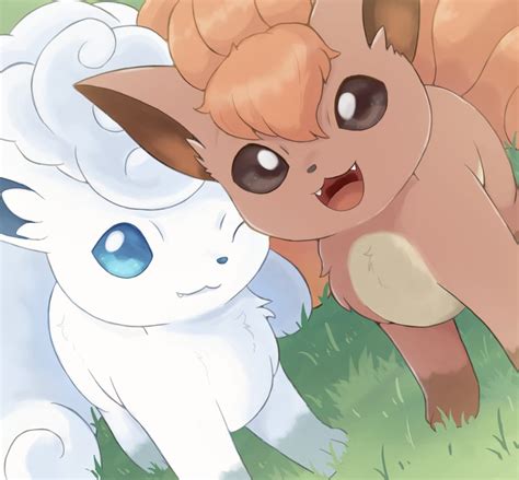 Alolan Vulpix And Vulpix Pokemon Drawn By Rumineyoshi1234567