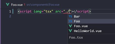 After Removing `lang` Volar Is Unable To Show Path Suggestions · Issue 223 · Vuejslanguage