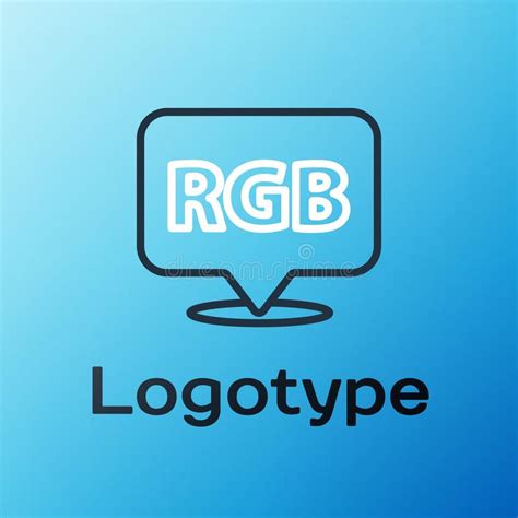 Line Speech Bubble With Rgb And Cmyk Color Mixing Icon Isolated On Blue Background Colorful