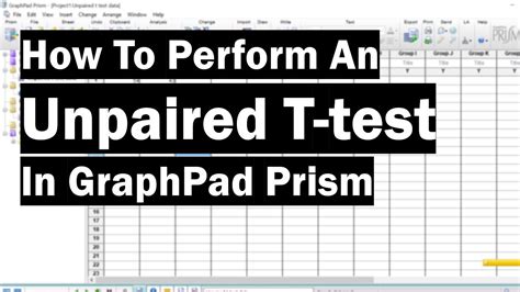 How To Perform An Unpaired T Test In Graphpad Prism Youtube How To Perform An Unpaired T Test In Graphpad Prism Youtube