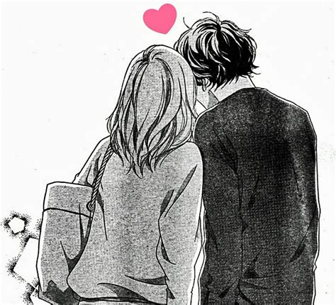 Любовные аниме картинки черно белые