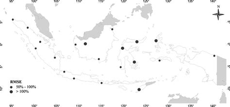 Spatial Distribution Of Rmse Between Trmm And Rain Gauge Data Download Scientific Diagram