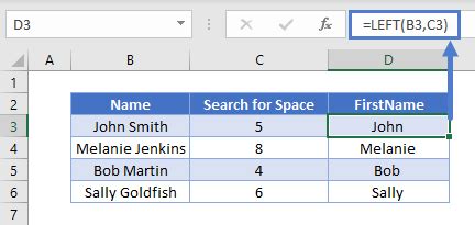 Separate First And Last Names Excel Google Sheets Automate Excel