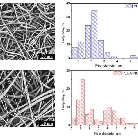 Sem Micrographs And Histograms Presenting The Diameter Of Fibers Of