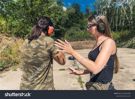 Attractive Female Instructor Teaching Man How Stock Photo 2224792289 Shutterstock