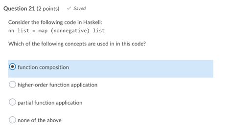 Solved Question Points Saved Consider The Following Chegg