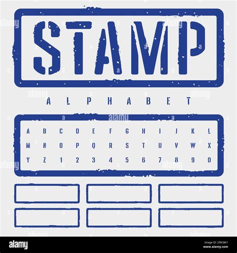 Rough Stamp Of Stencil Font Grunge Textured Typeface Stamp Style