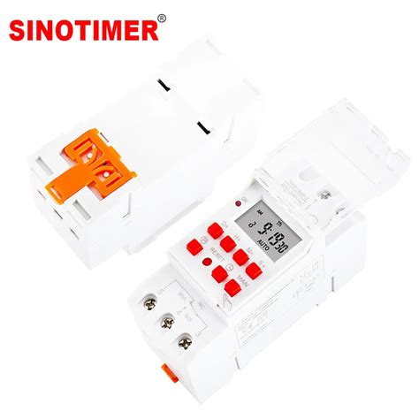 Sinotimer 1 Second Interval 30A Load 220V Programmable HD LCD Digital Timer Switch Relay Control