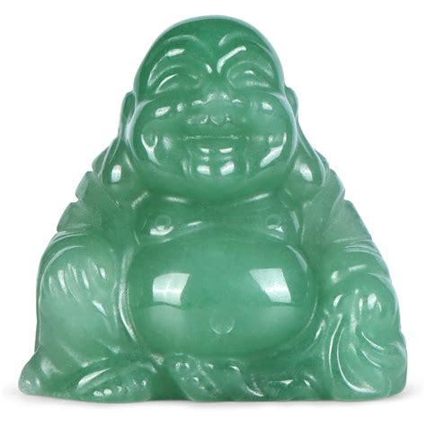 Green Jade Laughing Buddha Statue Maitri Export Natural Crystal Green