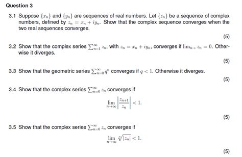 solved question 3 3 1 suppose {en} and {yn} are sequences of