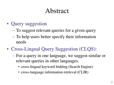 ppt cross lingual query suggestion using query logs of different