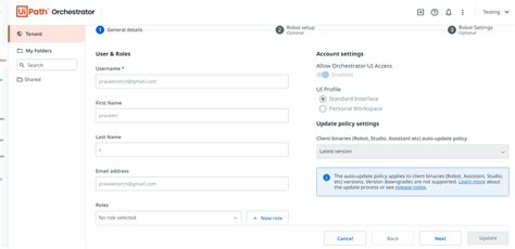 Unable To Create Trigger No User With Unattended Robot Permissions