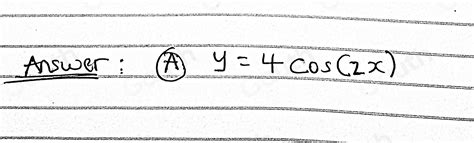 solved what is the equation of the sinusoid shown in the graph a y