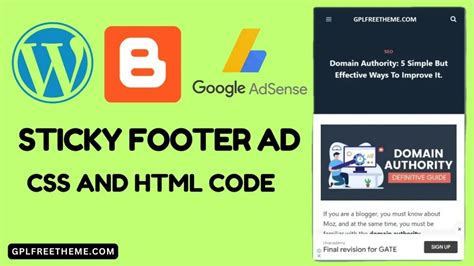The Easiest Way To Add Sticky Footer Ads On WordPress Blogger In 2025