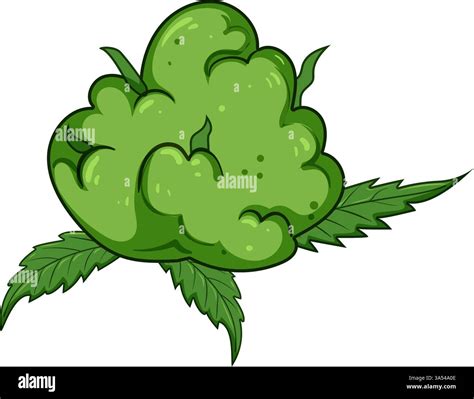 Hemp Weed Bud Cartoon Vector Illustration Stock Vector Image And Art Alamy