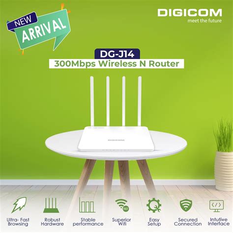Digicom Dsl Wireless N Router 300 Mbps Dg J14 Digistore