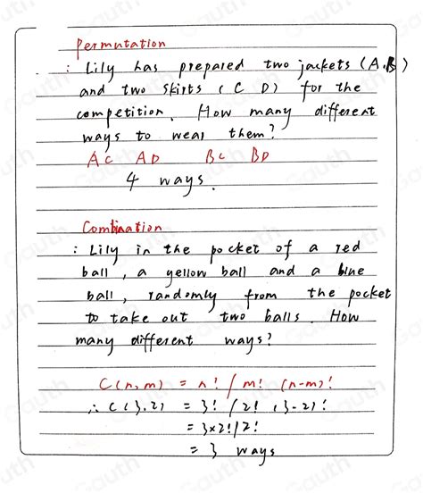 Solved Give Two Examplesone For Permutation And One For Combination