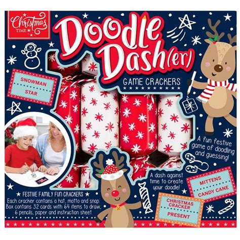 Doodle Dasher Game Crackers 23cm 6pk Party Delights