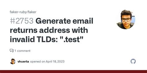 generate email returns address with invalid tlds test · issue 2753