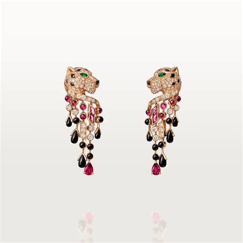 Crh8000485 Panthère De Cartier Earrings Rose Gold Emerald Onyx