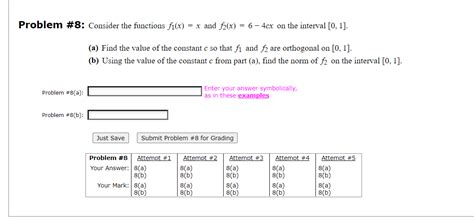 solved problem 8 consider the functions f1 x x and