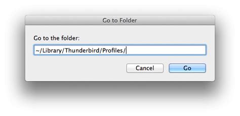 how to find thunderbird profile folder directory path in mac windows