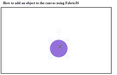 How To Add An Object To The Canvas Using Fabricjs