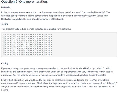Solved Question S Une More Iteration Definition In This