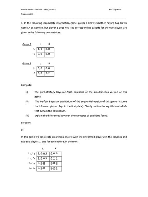 Problem Set 3 Solutions Final Pdf Systems Theory Economics Of