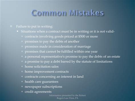 Avoiding Common Contract Pitfalls Ppt