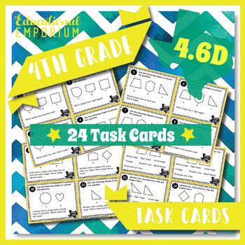 TEKS D Task Cards Classify Two Dimensional Figures By Educational Emporium