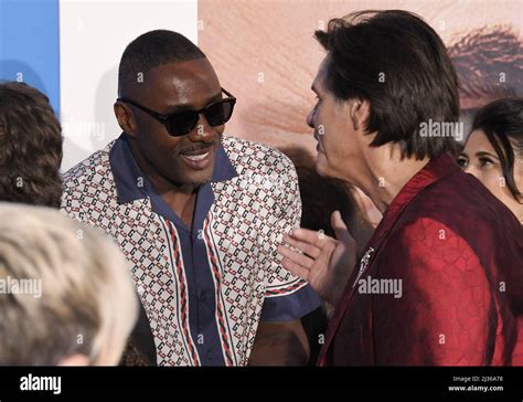 Los Angeles Usa 05th Apr 2022 L R Idris Elba And Jim Carrey At