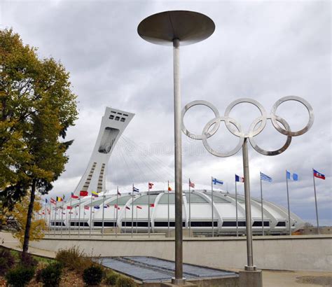 Montreal Olympic Stadium And Tower Editorial Image Image Of Emblem