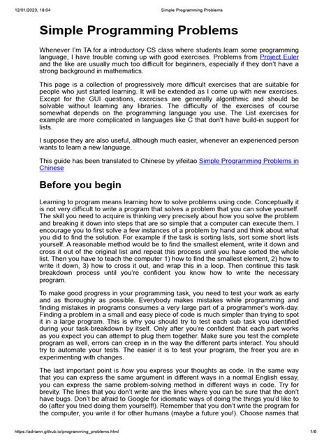 Simple Programming Problems Pdf Computer Programming String