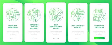 Farm Energy Efficiency Green Gradient Onboarding Mobile App Screen