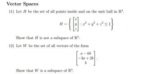 Solved 11 Let H Be The Set Of All Points Inside And On The