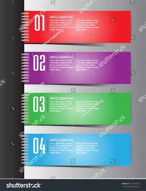 Colorful Modern Text Box Template Website Stock Vector Royalty Free