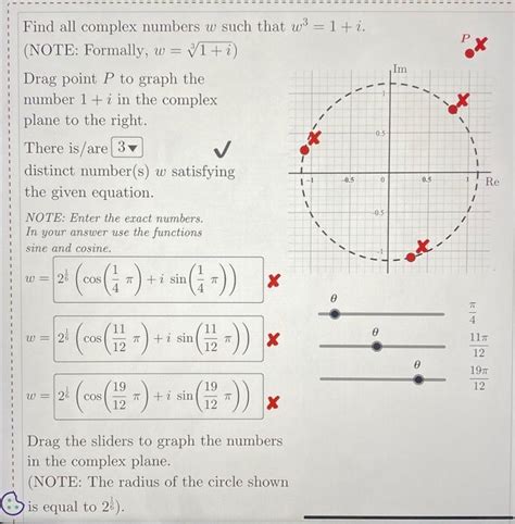 Solved Find All Complex Numbers W Such That W I NOTE Chegg
