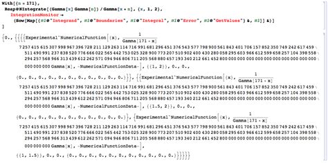 numerical integration nintegrate fails in a very strange way