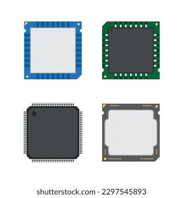 Cpu Computer Processor Vector Illustration Stock Vector Royalty Free Shutterstock